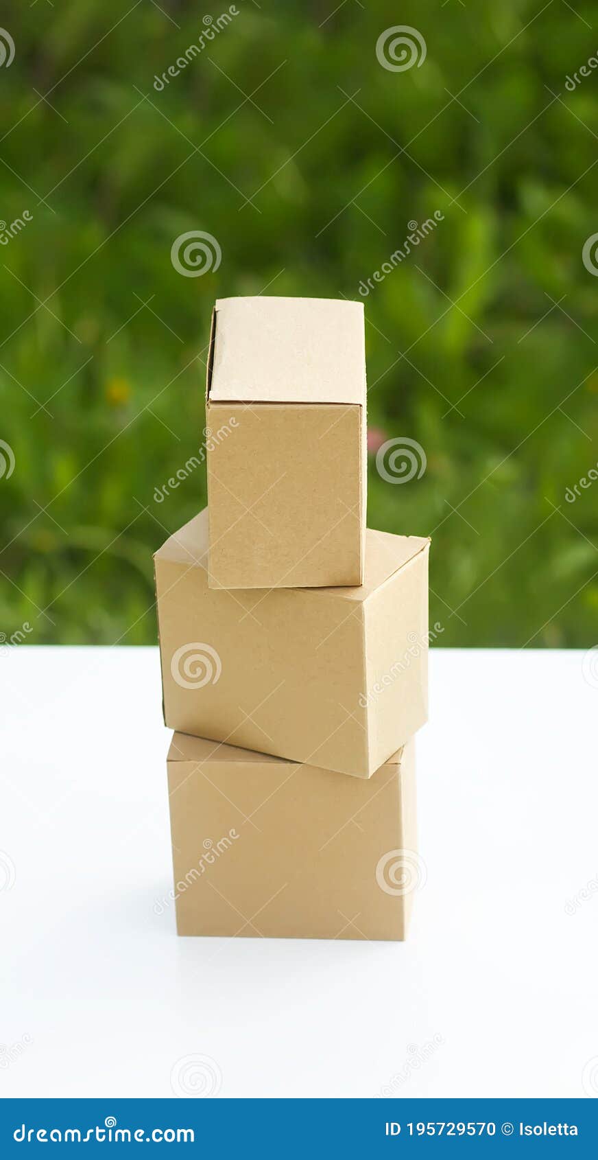 Cardboard Boxes on Green Grass Outdoors Stock Photo - Image of deliver ...
