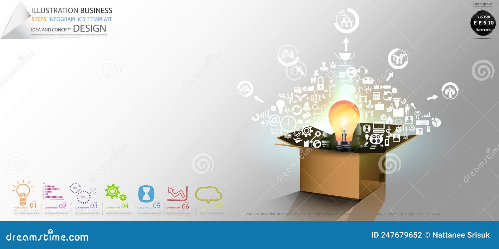 Cardboard Boxes - Illustration Modern Business Design Idea and Concept ...