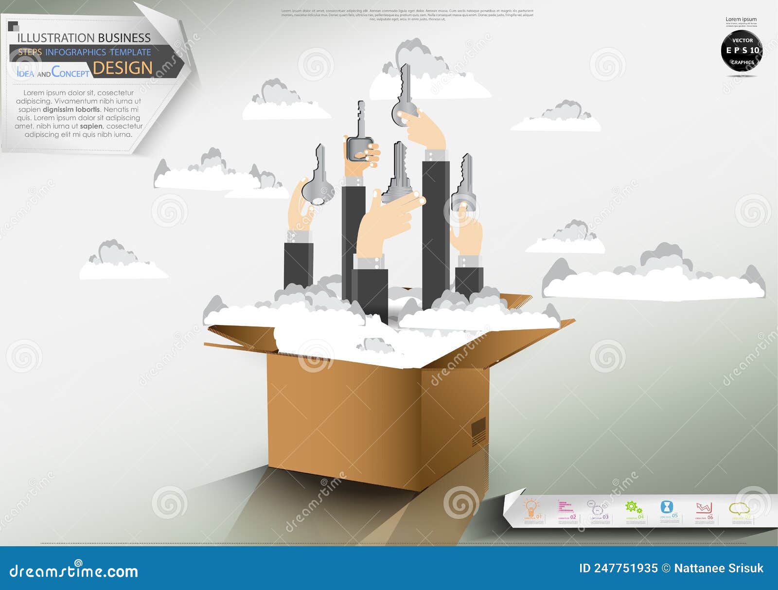 Cardboard Boxes - Illustration Modern Business Design Idea and Concept ...