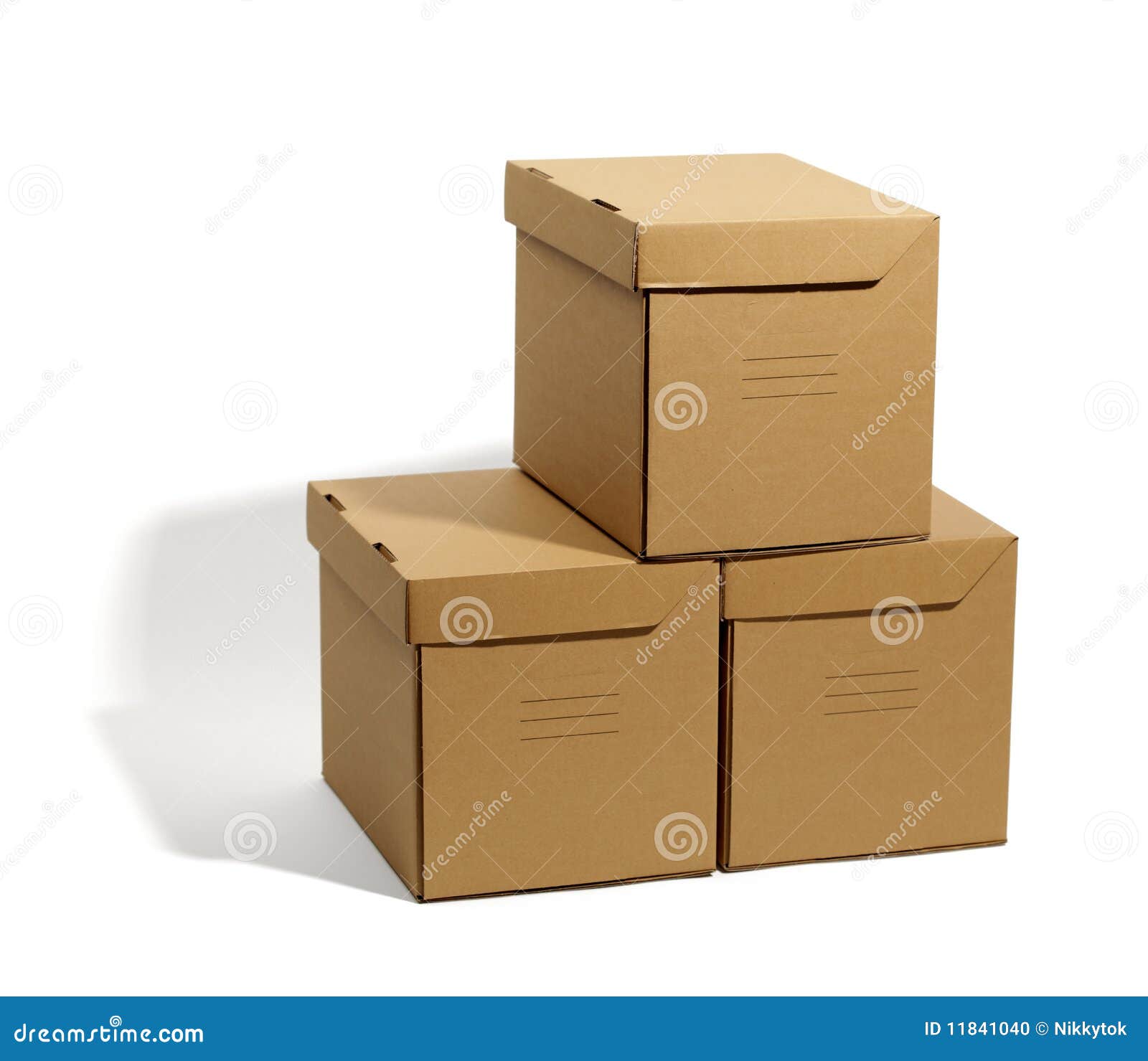 Cardboard boxes isolated stock photo. Image of natural - 11841040