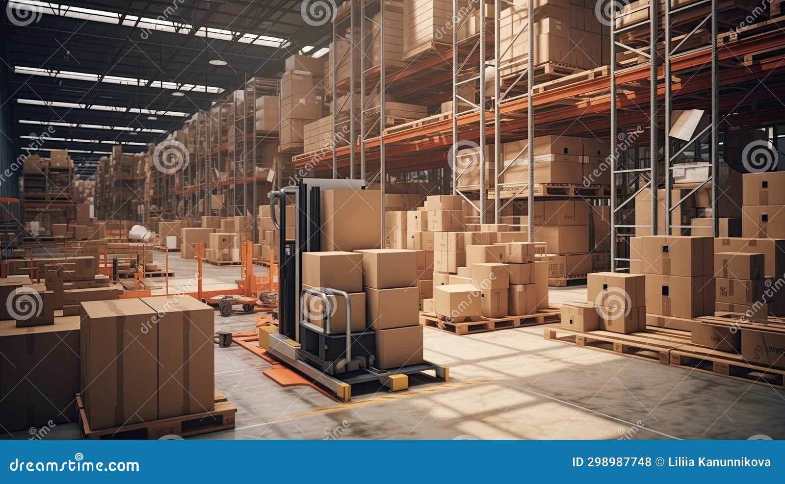 Cardboard Boxes Moving on a Production Line, Destined for a Warehouse ...
