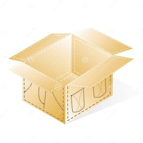 Cardboard Boxes for Packing Jeans Stock Illustration - Illustration of ...