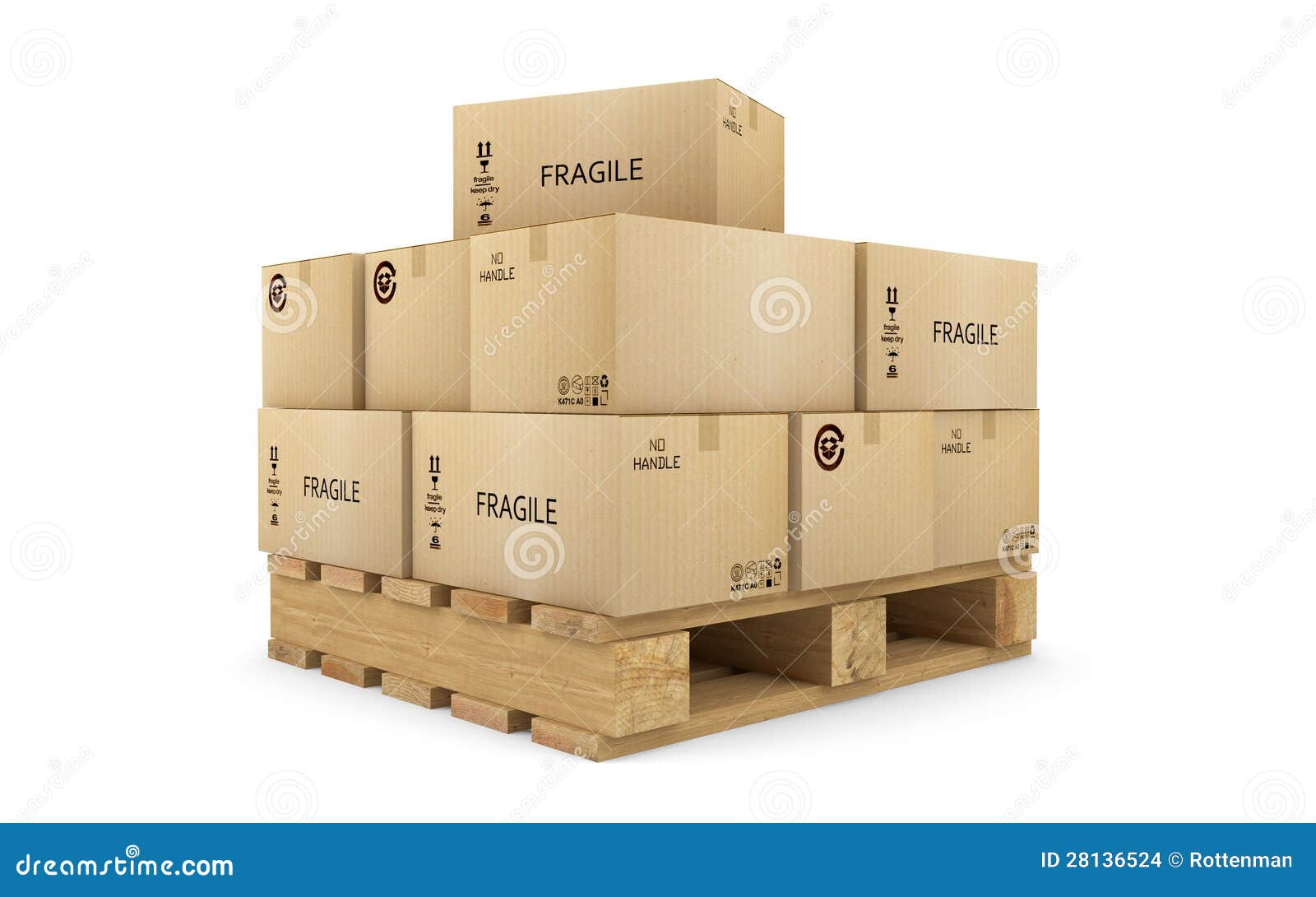 Cardboard Boxes On A Pallet Royalty-Free Stock Image | CartoonDealer ...