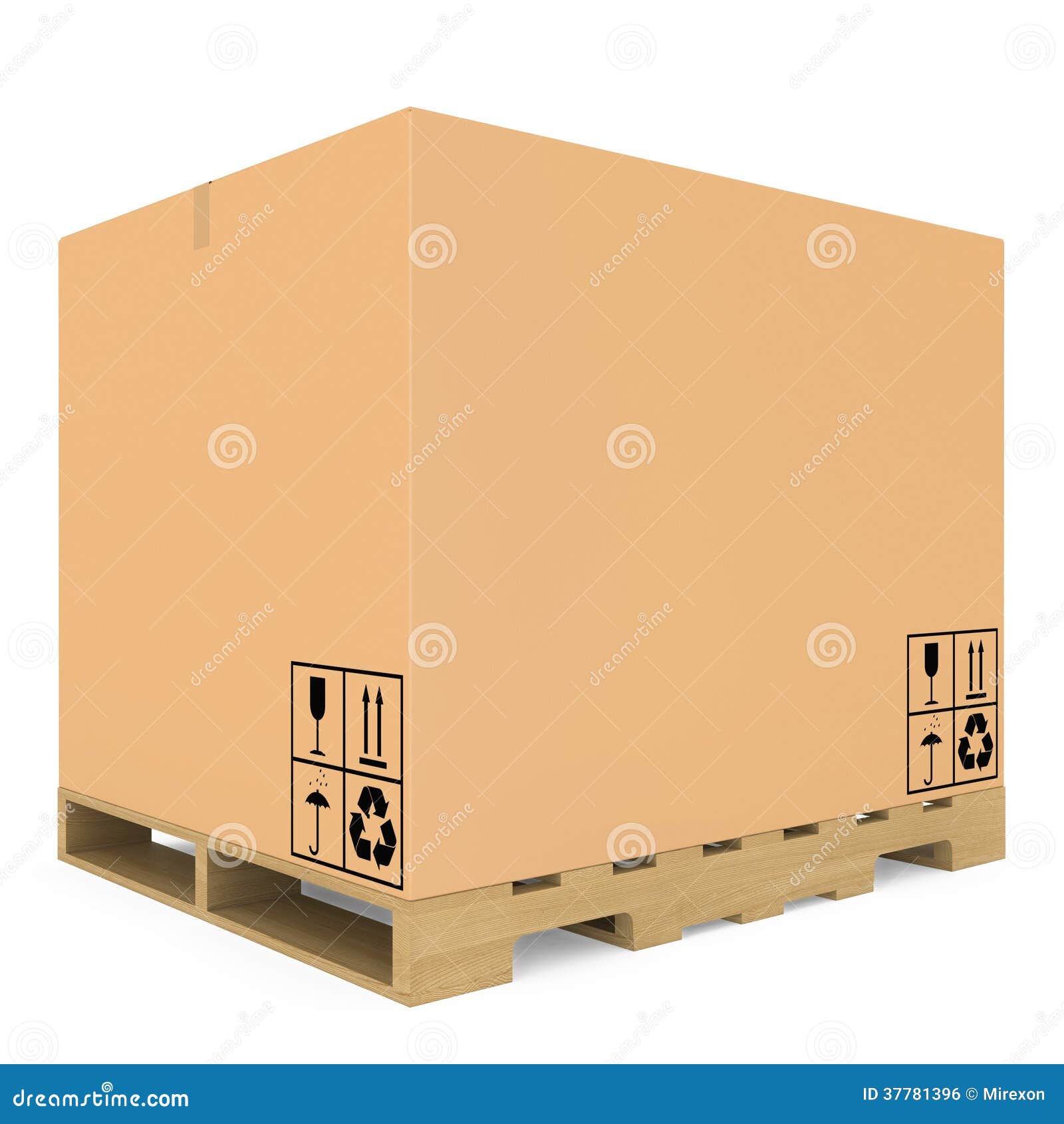 Cardboard boxes on pallet stock illustration. Illustration of packing ...
