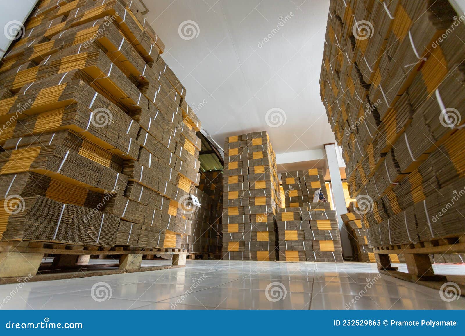 Cardboard Boxes on a Pallet, Rack Stack Arrangement of Cardboard Boxes ...