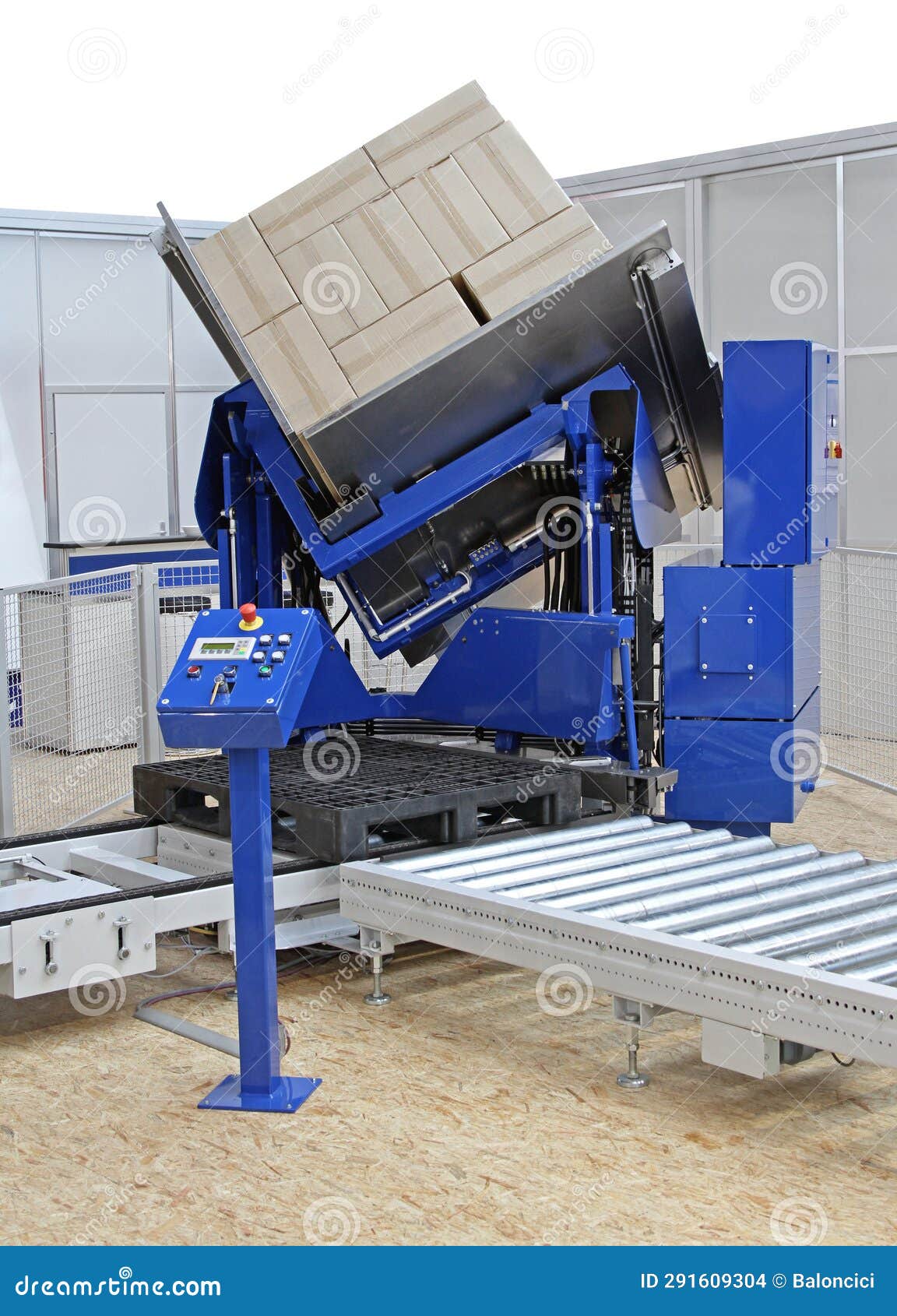 Pallet Rotator Machine stock photo. Image of shipping - 291609304