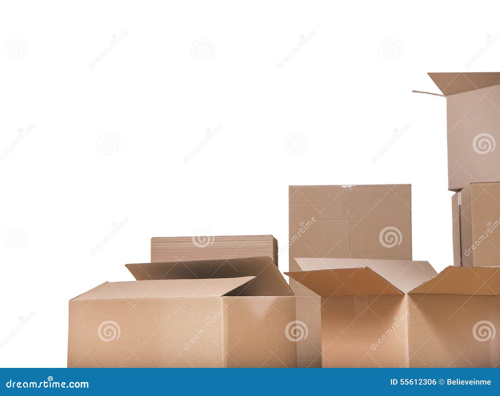 Cardboard boxes stock photo. Image of group, package - 55612306