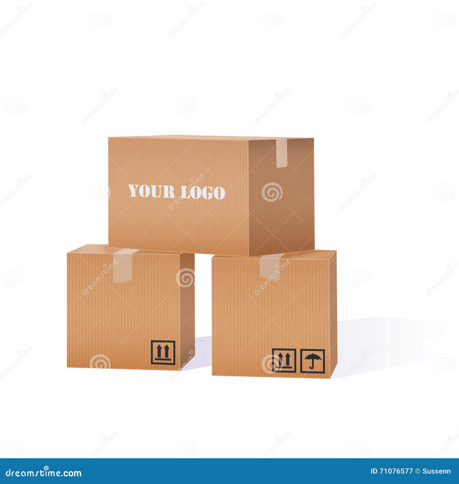 Cardboard Boxes Pile stock vector. Illustration of packaging - 71076577