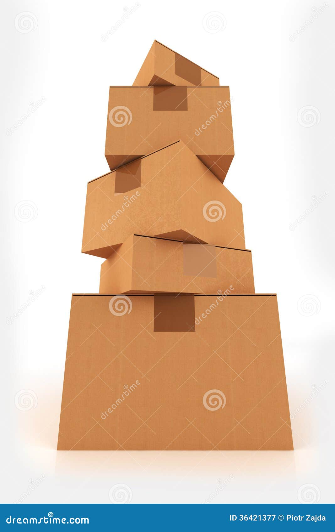 Cardboard Boxes Pile stock illustration. Illustration of packs - 36421377