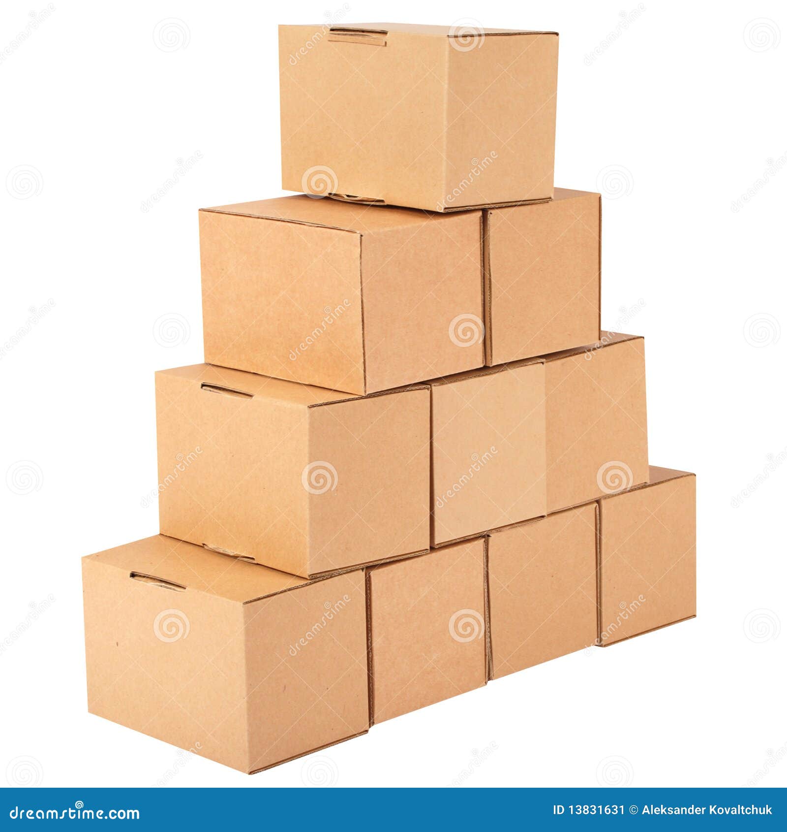 Cardboard Boxes.Pyramid from Boxes Stock Image - Image of pyramid ...