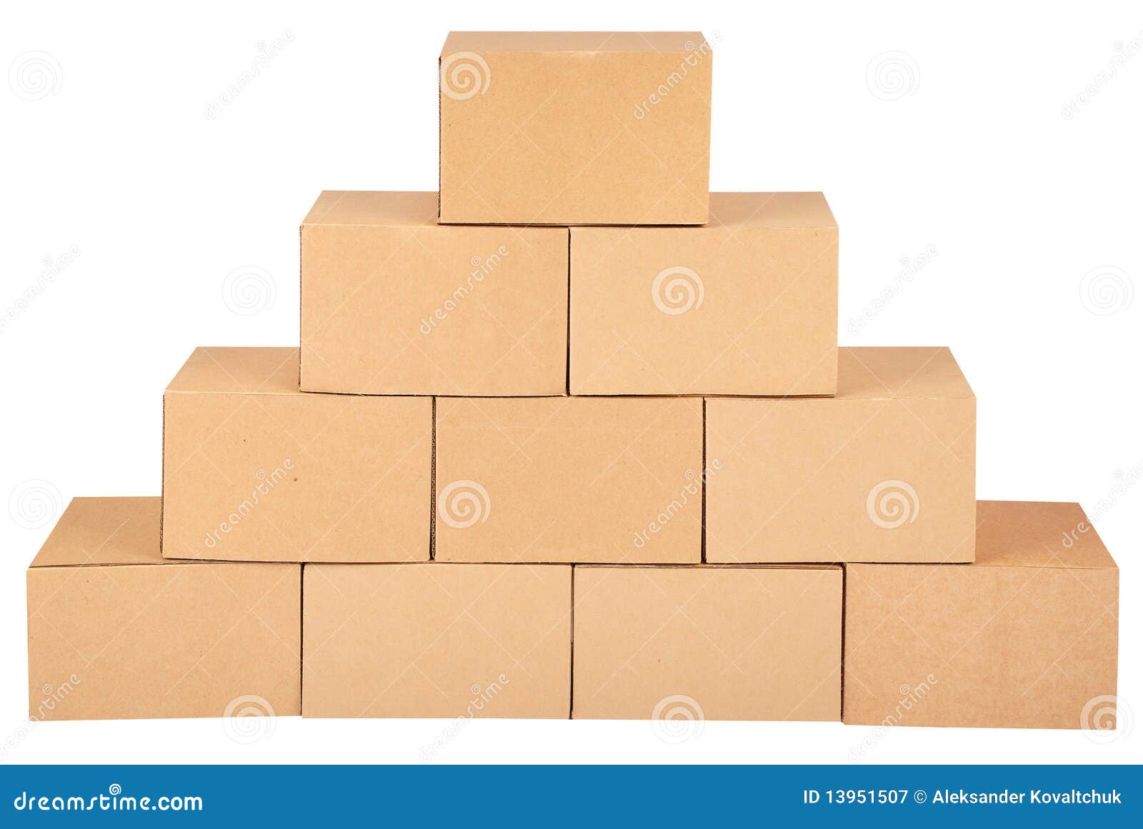 Cardboard Boxes.Pyramid from Boxes Stock Image - Image of package ...