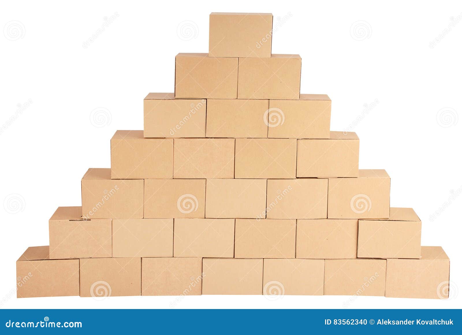 Cardboard Boxes.Pyramid from Boxes Stock Photo - Image of carton ...