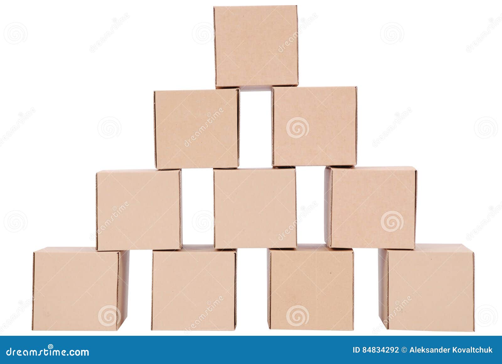 Cardboard Boxes.Pyramid from Boxes Stock Photo - Image of carton ...