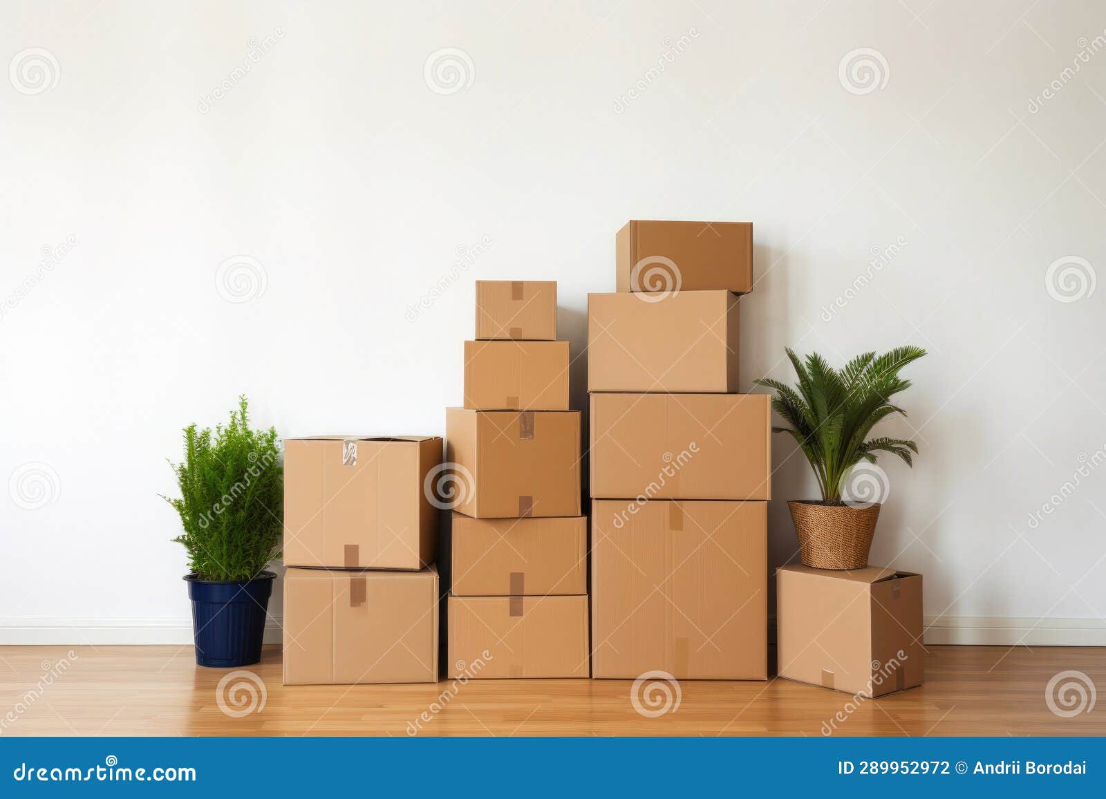 Cardboard Boxes Ready for Packing and Moving. Stock Illustration ...