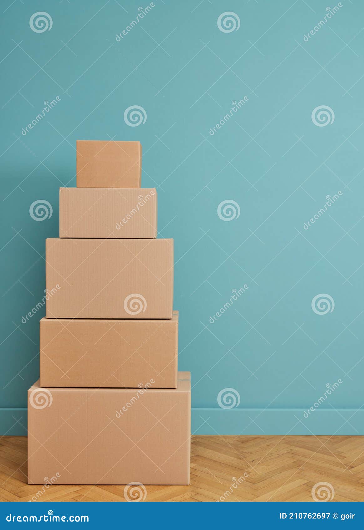 Cardboard boxes stack stock image. Image of packing - 210762697