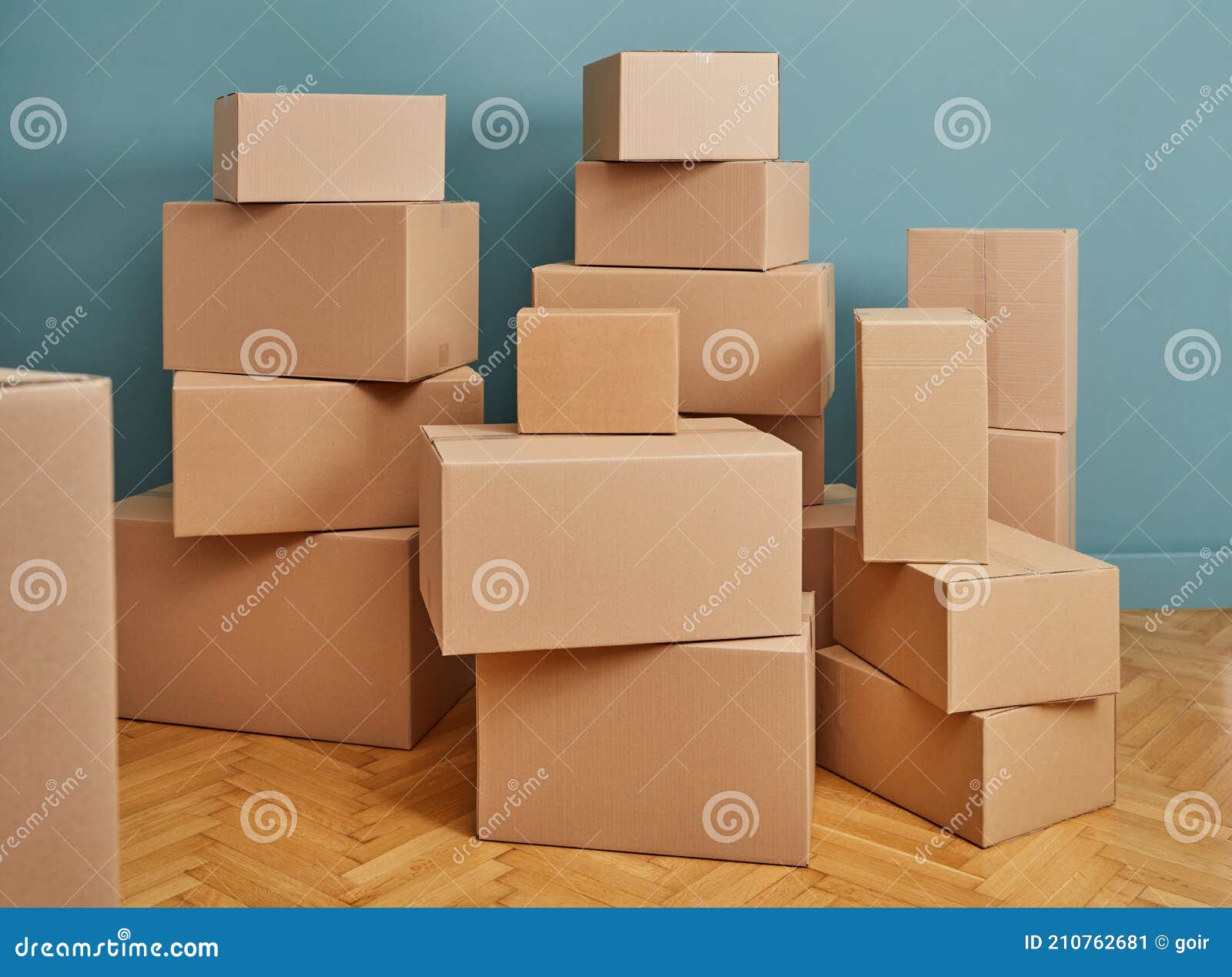 Different Sizes Cardboard Boxes Stock Image - Image of clean ...