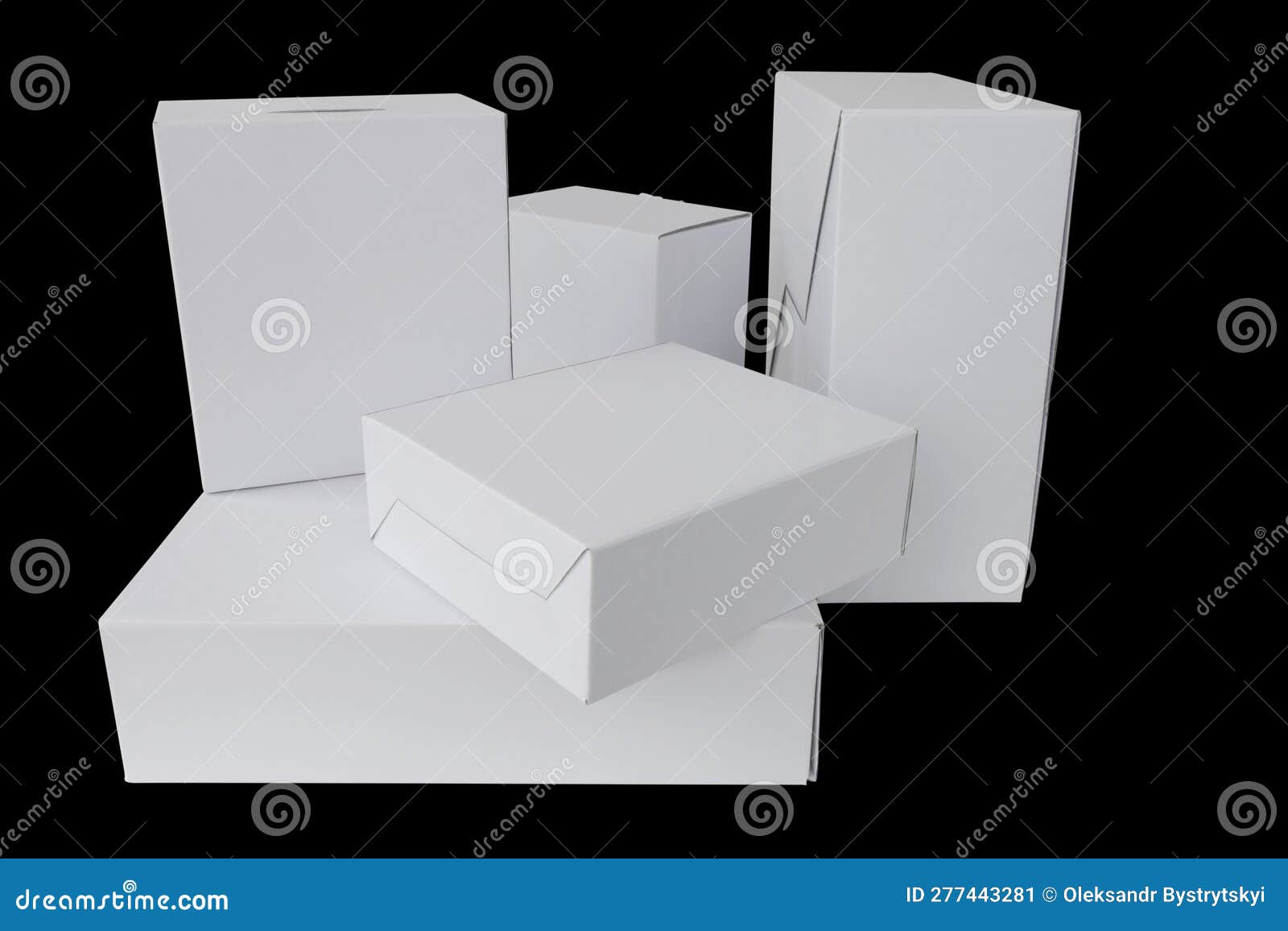 Cardboard Boxes, Stack of Closed White Boxes Stock Image - Image of ...
