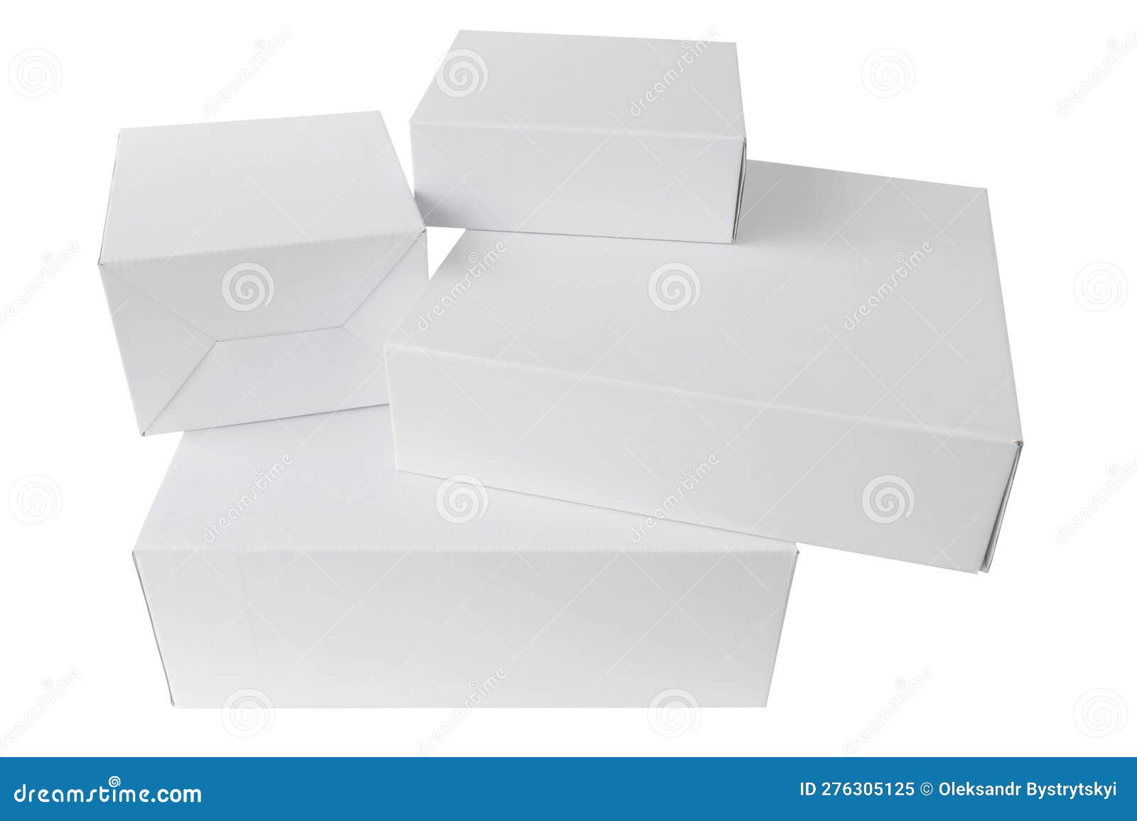 Cardboard Boxes, Stack of Closed White Boxes Stock Image - Image of ...