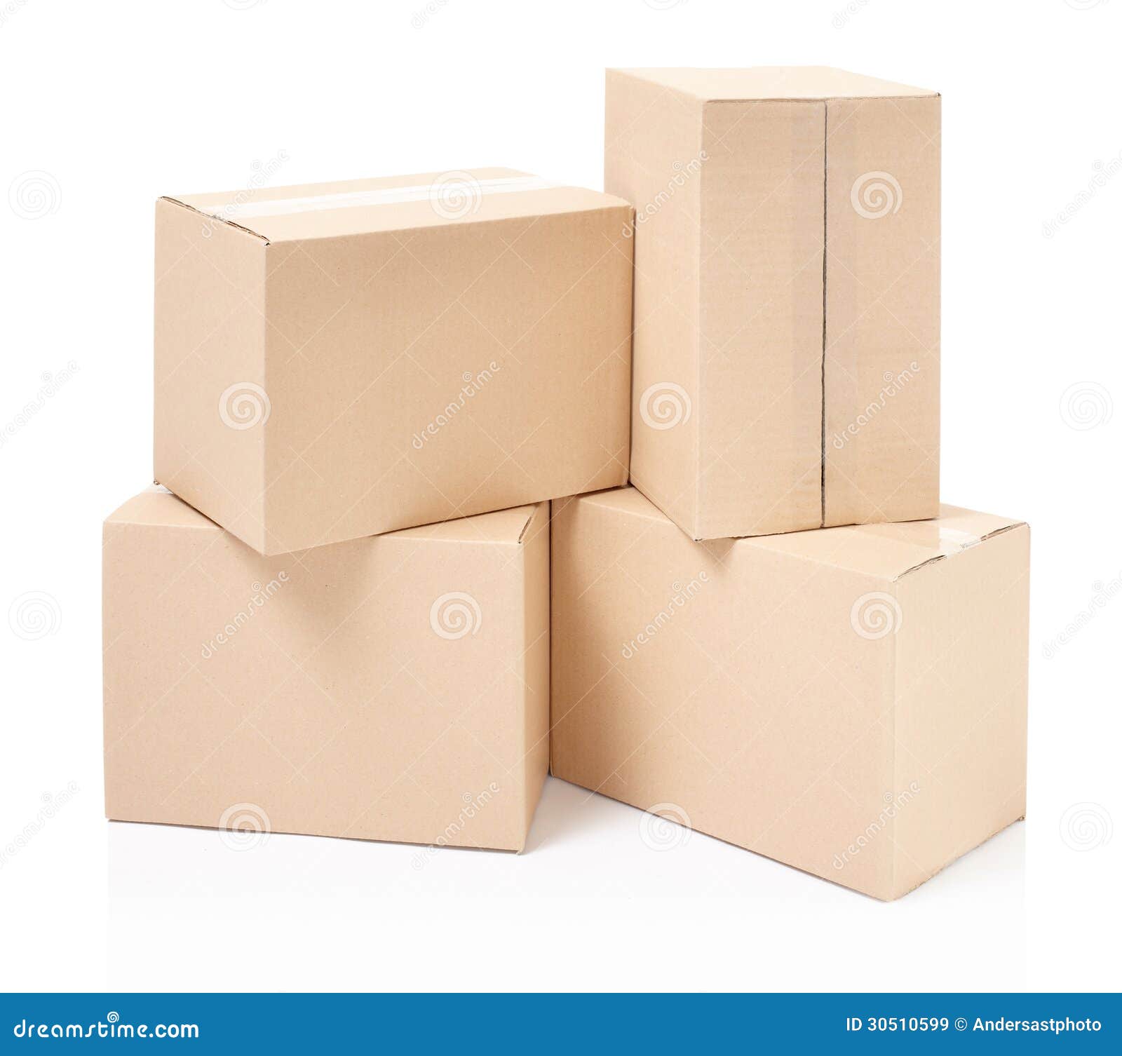 Cardboard boxes stack stock image. Image of deliver, fragile - 30510599