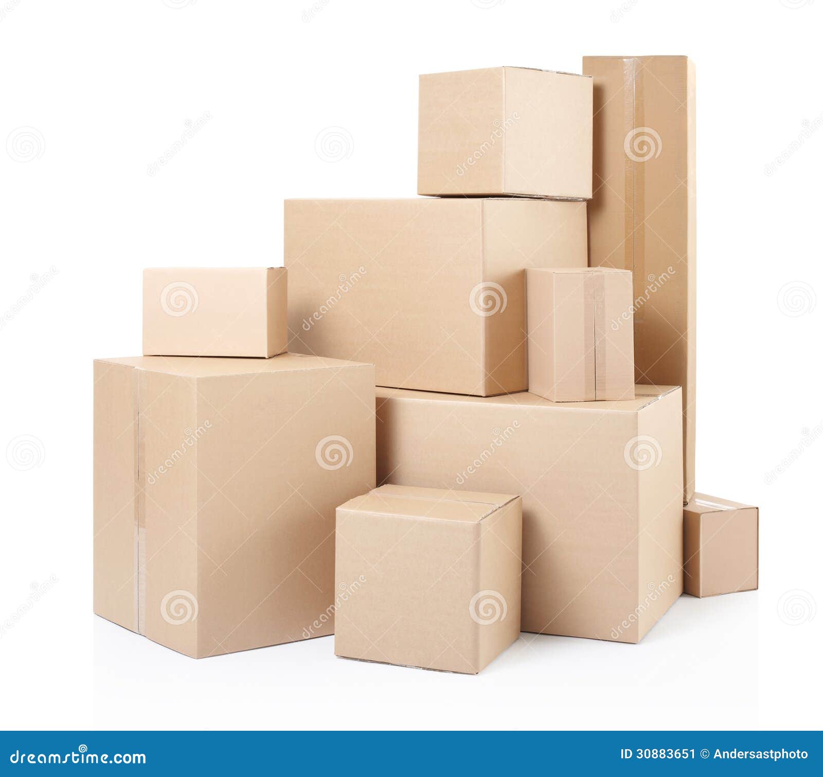 Cardboard boxes stock image. Image of carton, mail, delivery - 30883651
