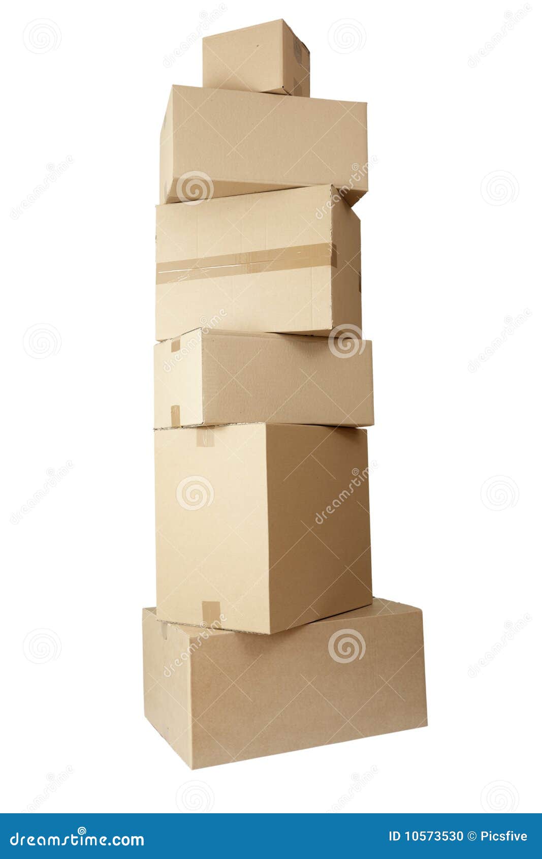 Cardboard Boxes Stack Package Stock Photo - Image of container, fragile ...