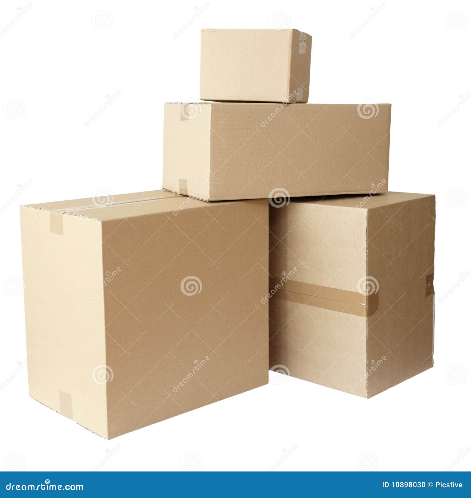 Cardboard Boxes Stack Package Stock Photo - Image of moving, fragile ...