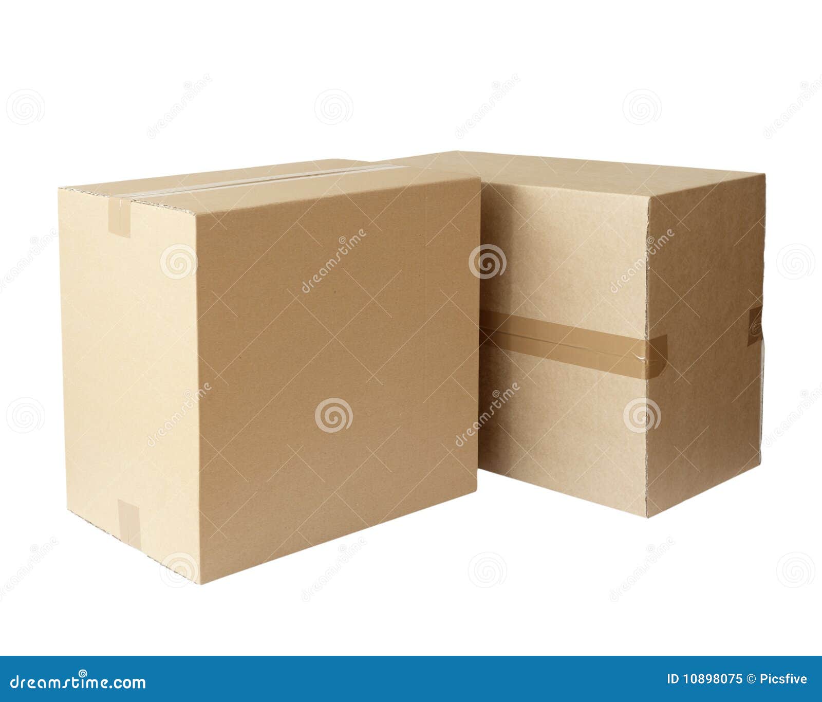Stack Of Package Boxes On Pallets Loading Into Shipping Cargo Container ...