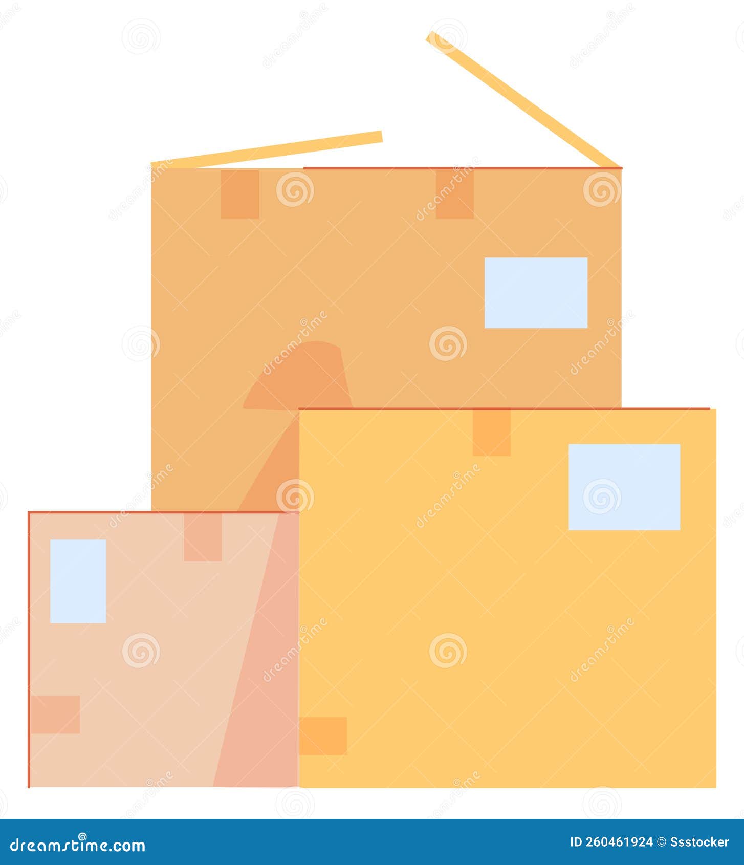 Cardboard Boxes Stack. Storage Pack Pile Icon Stock Photo ...