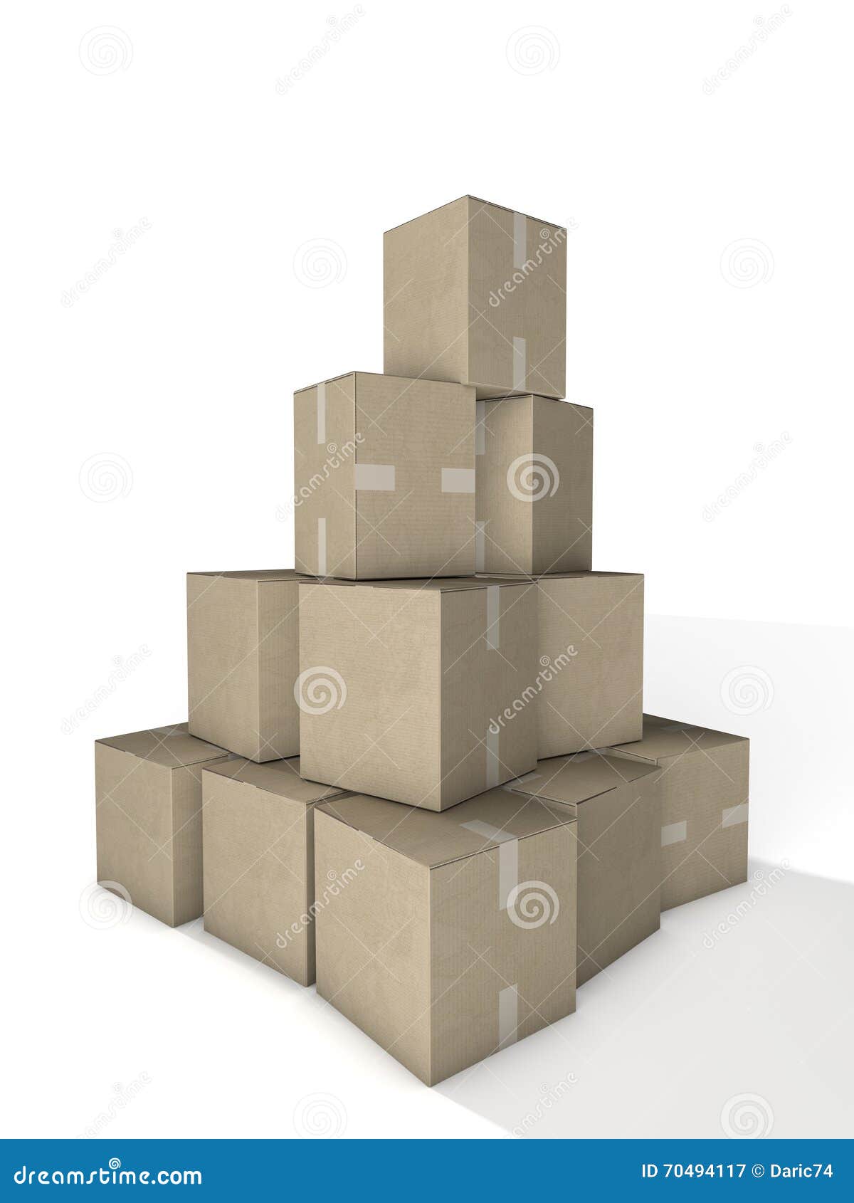 Cardboard Boxes Stack stock illustration. Illustration of container ...