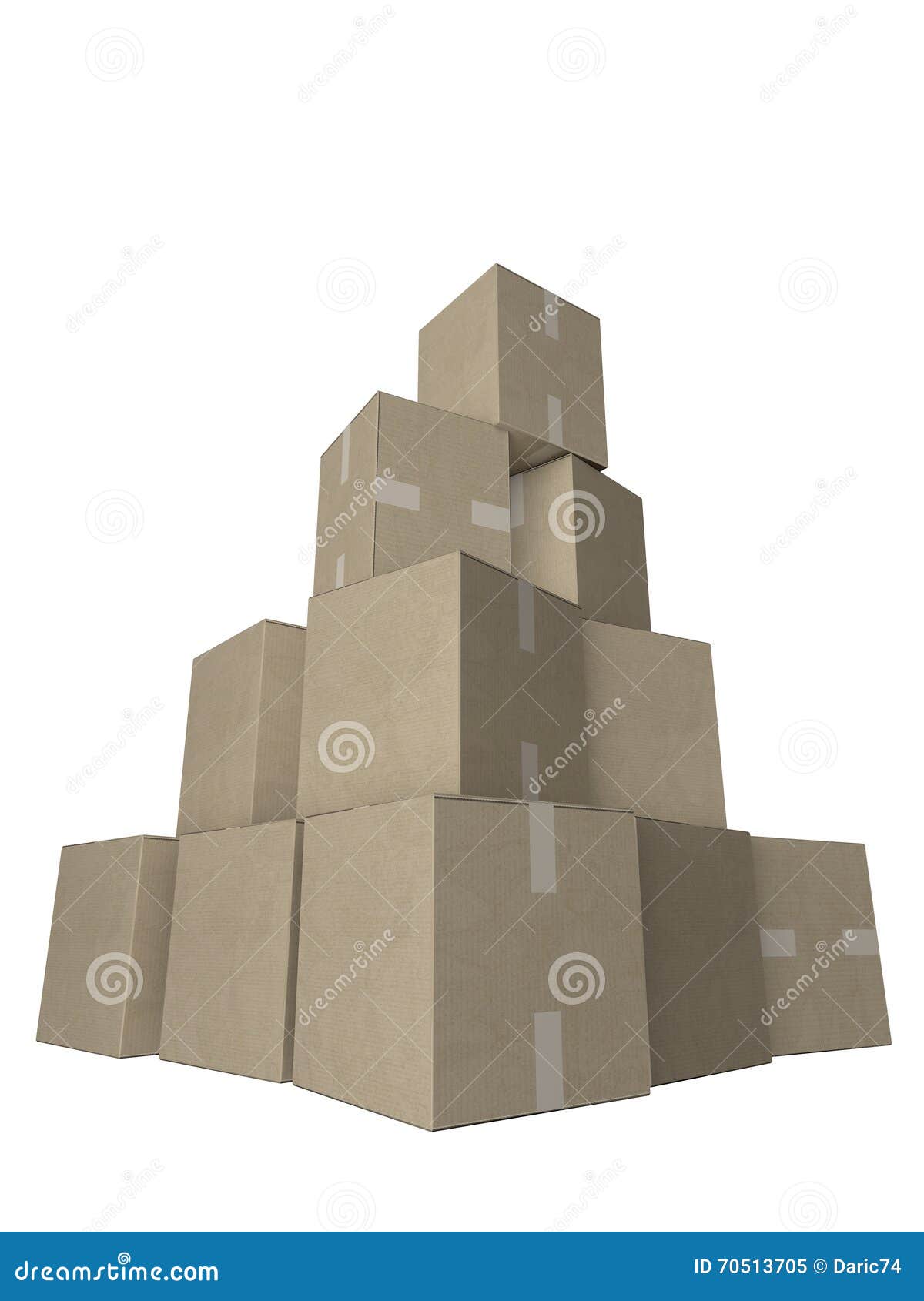 Cardboard Boxes Stack stock illustration. Illustration of boxes - 70513705