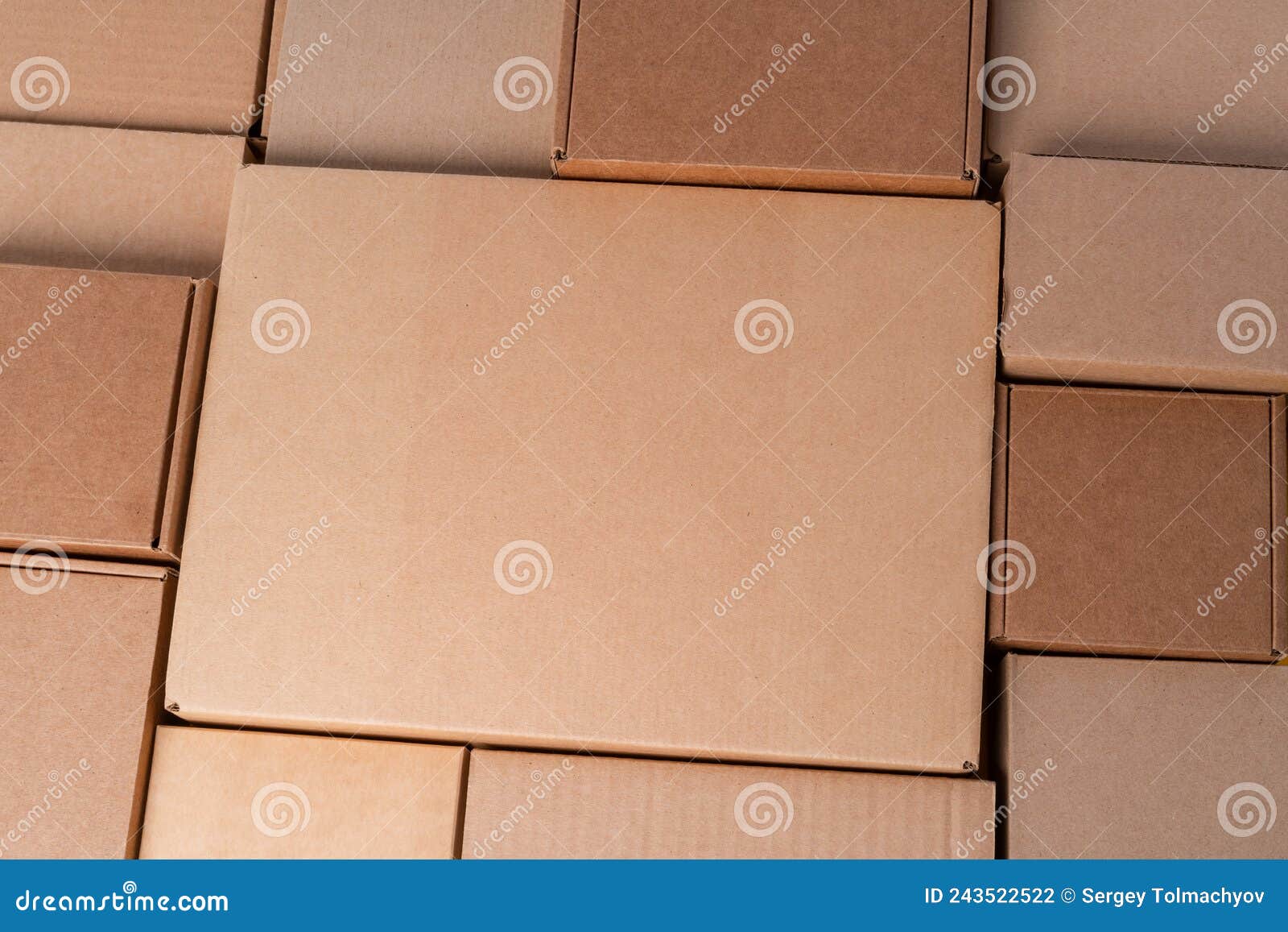 Cardboard Boxes Stacked in a Pile As a Background Stock Photo - Image ...
