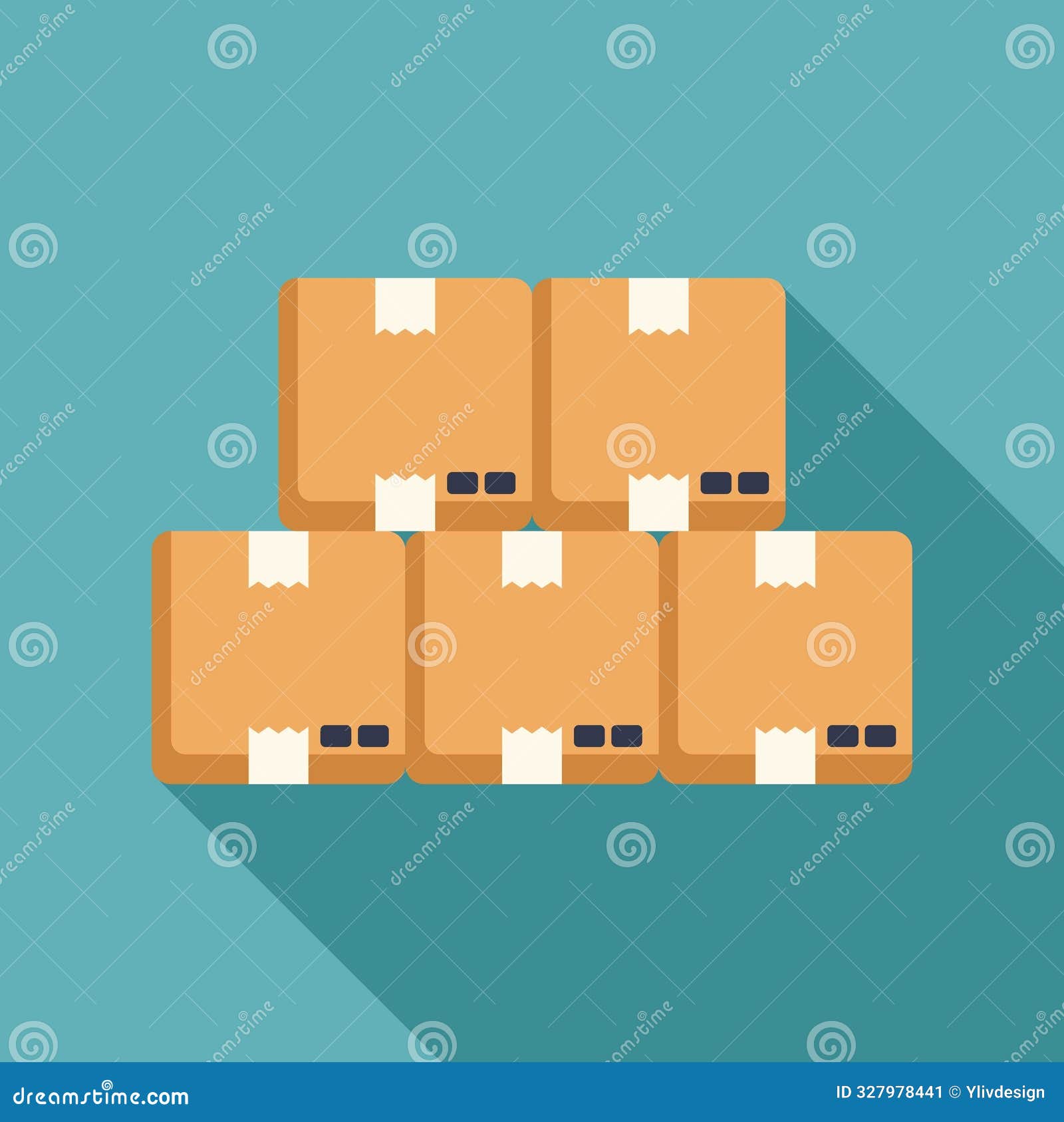 Cardboard Boxes Stacked and Ready for Shipping and Handling Stock ...