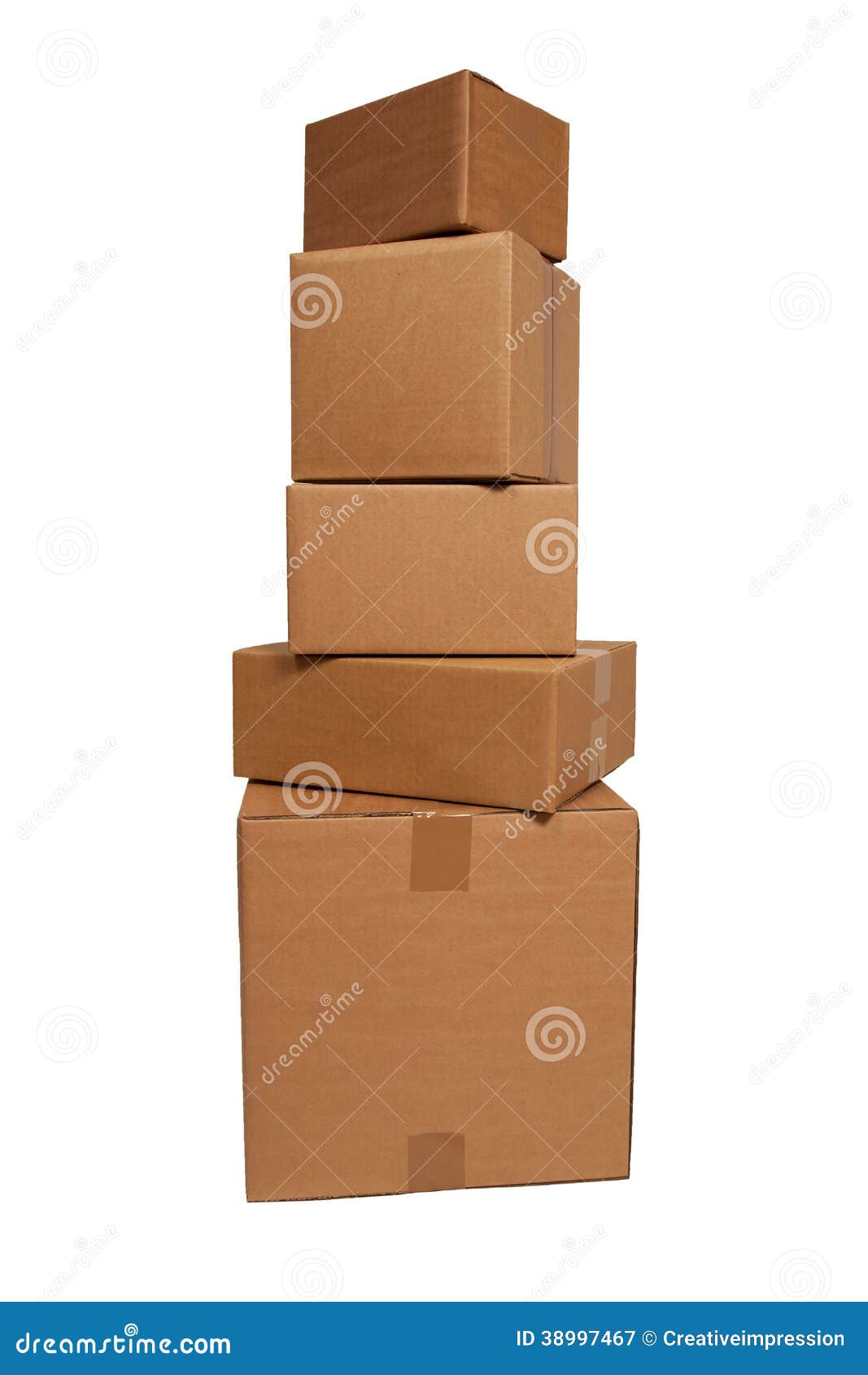 Cardboard boxes stacked stock image. Image of deliver - 38997467