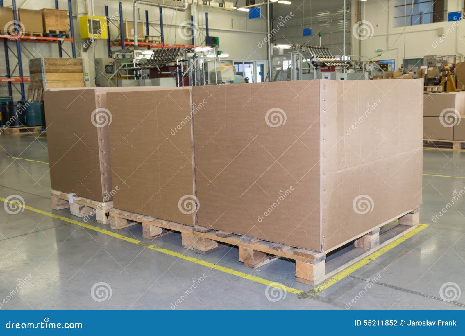 Cardboard Boxes are Standing in a Designated Place Stock Photo - Image ...