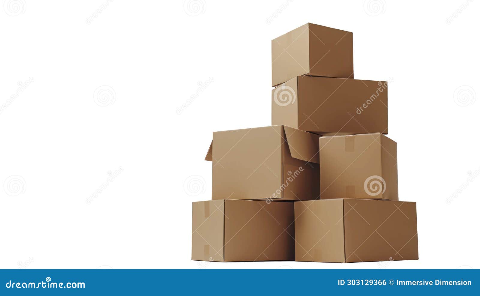 Cardboard Boxes on Transparent Background. PNG. Multiple Packages for ...