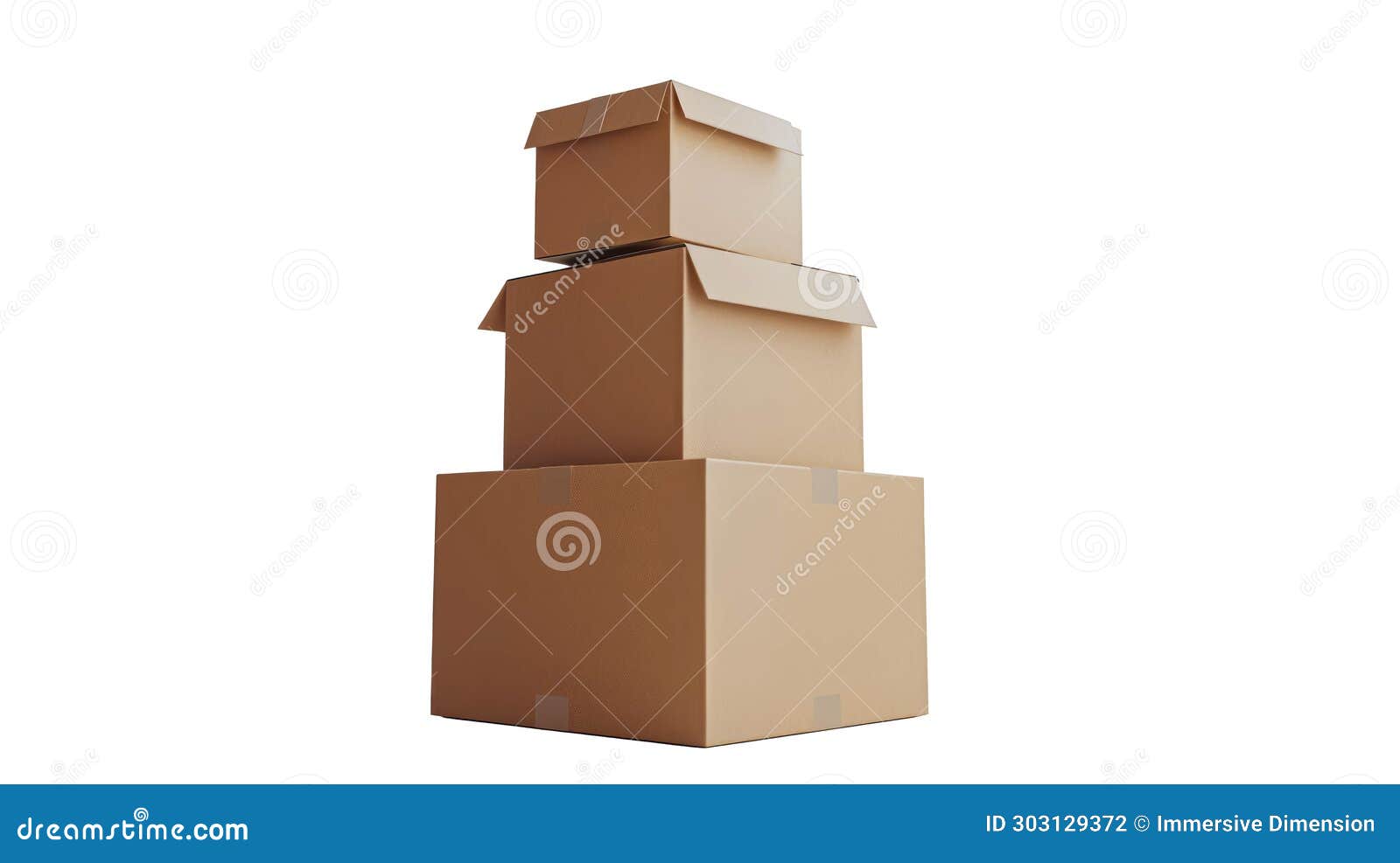 Cardboard Boxes on Transparent Background. PNG. Multiple Packages for ...