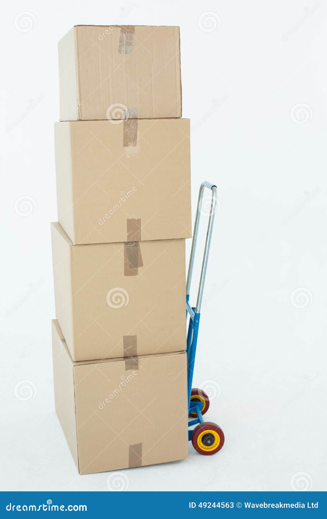 Cardboard Boxes On Trolley Stock Image | CartoonDealer.com #49244563
