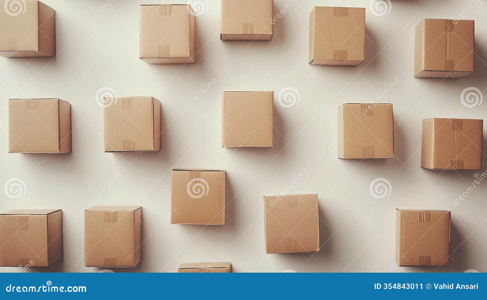 Cardboard Boxes on White Background Stock Illustration - Illustration ...