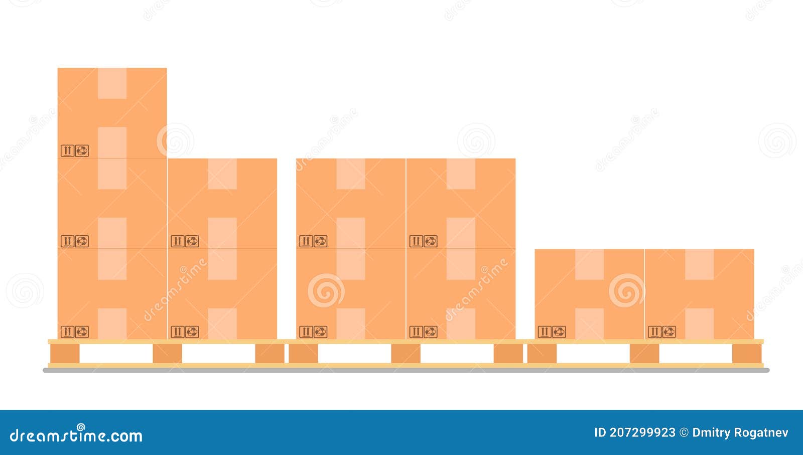 Wood Pallet With Line Art Drawing Cartoon Vector | CartoonDealer.com ...