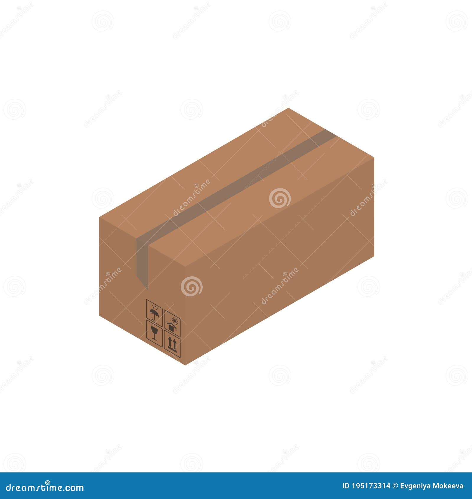 Cardboard Brown Box, Crate Box 3d, Isometric Box Stock Vector ...