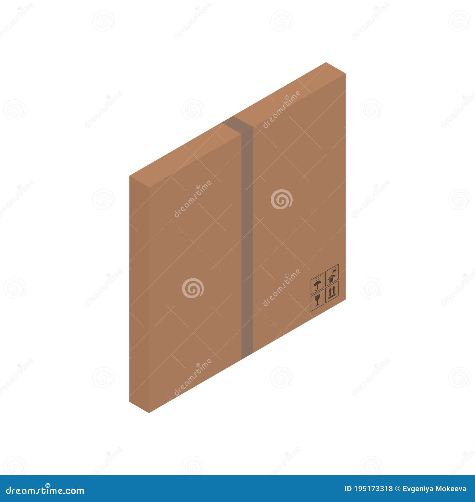 Cardboard Brown Box, Crate Box 3d, Isometric Box Stock Vector ...