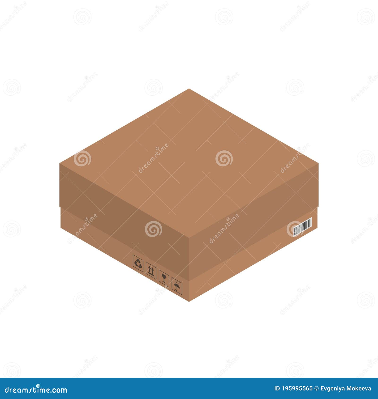 Cardboard Brown Box, Crate Box 3d, Isometric Box Stock Vector ...
