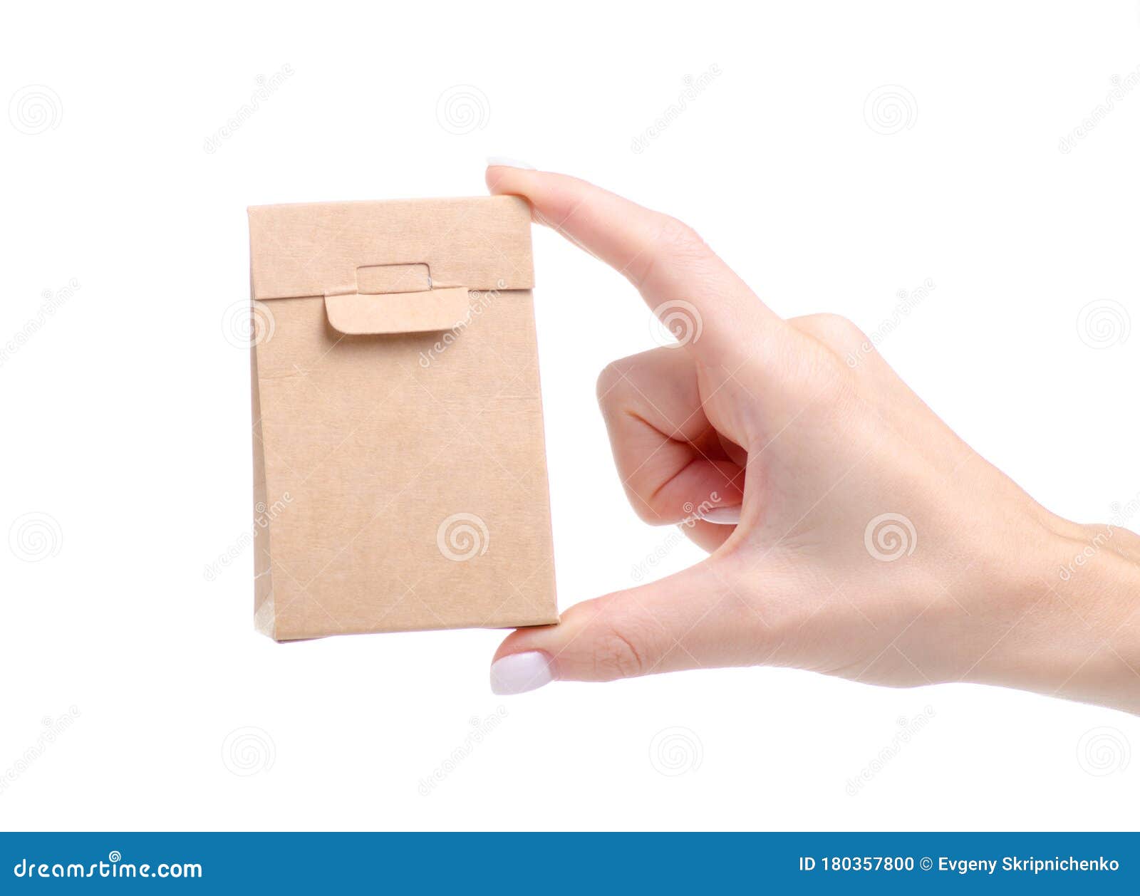 Cardboard Brown Package in Hand Stock Photo - Image of delivery, gift ...
