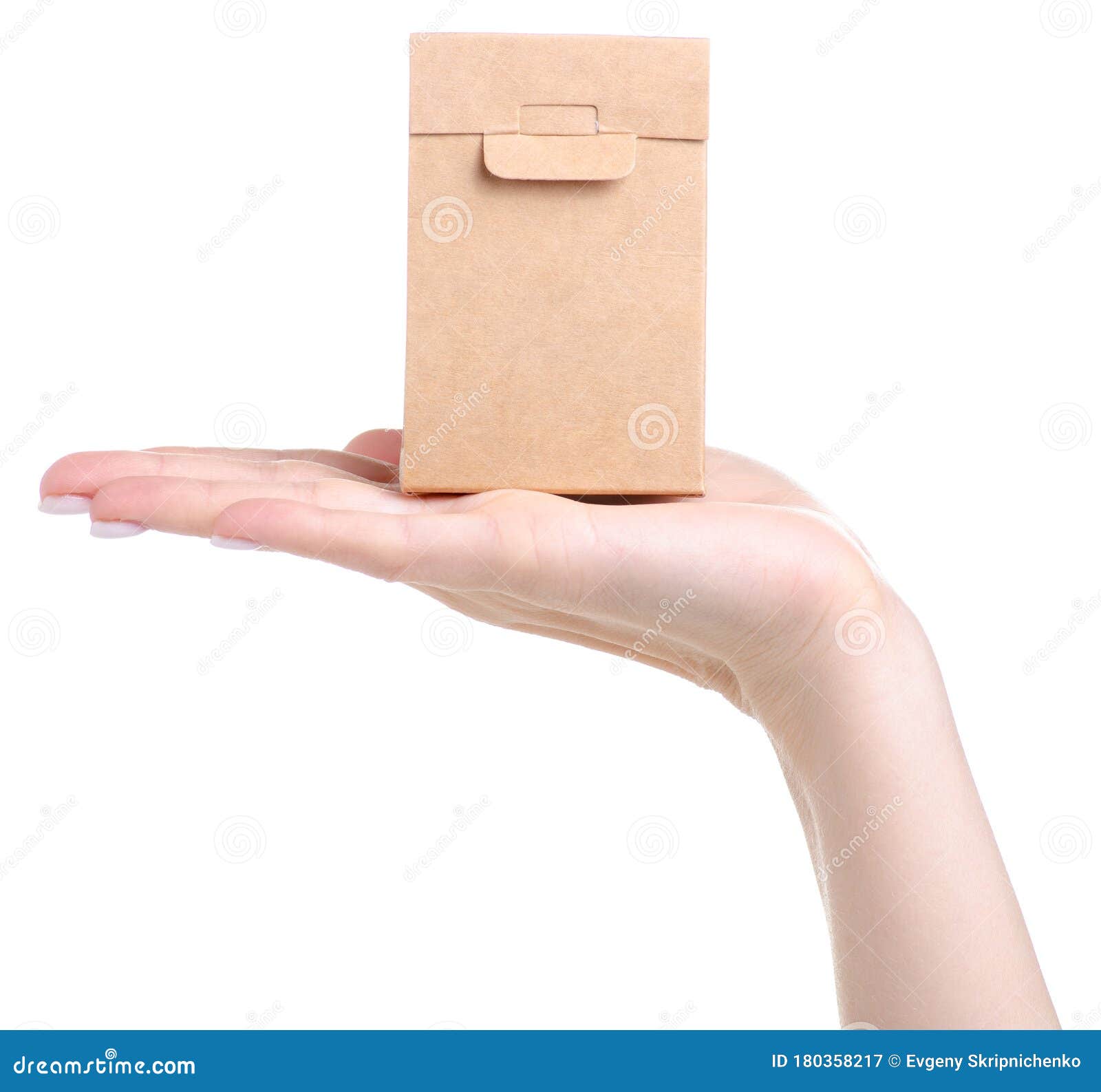 Cardboard Brown Package in Hand Stock Image - Image of child, pack ...