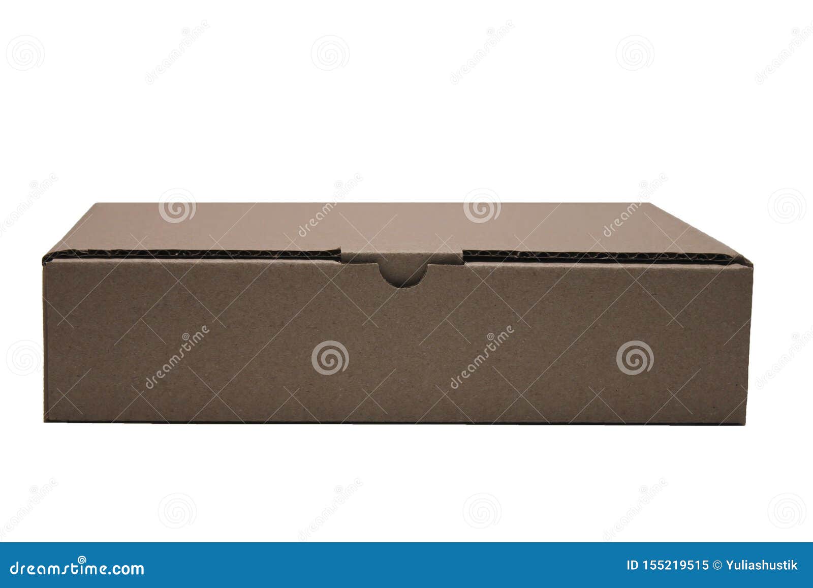 Cardboard Brown Rectangular Box Isolated on White Background Stock ...