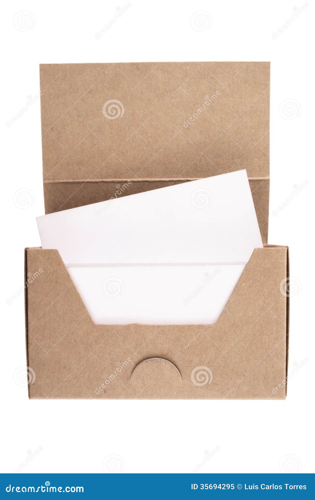 Cardboard Business Card Box Stock Image - Image of isolated, holder ...