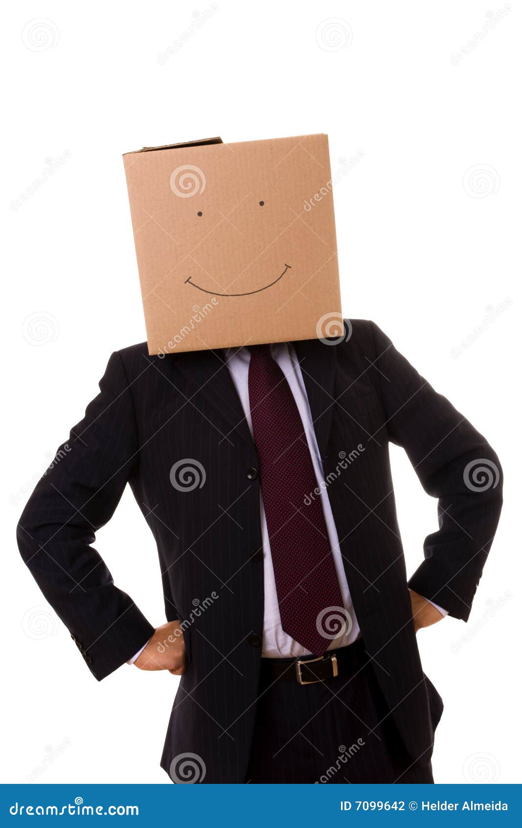 Cardboard businessman stock photo. Image of manager, individuality ...