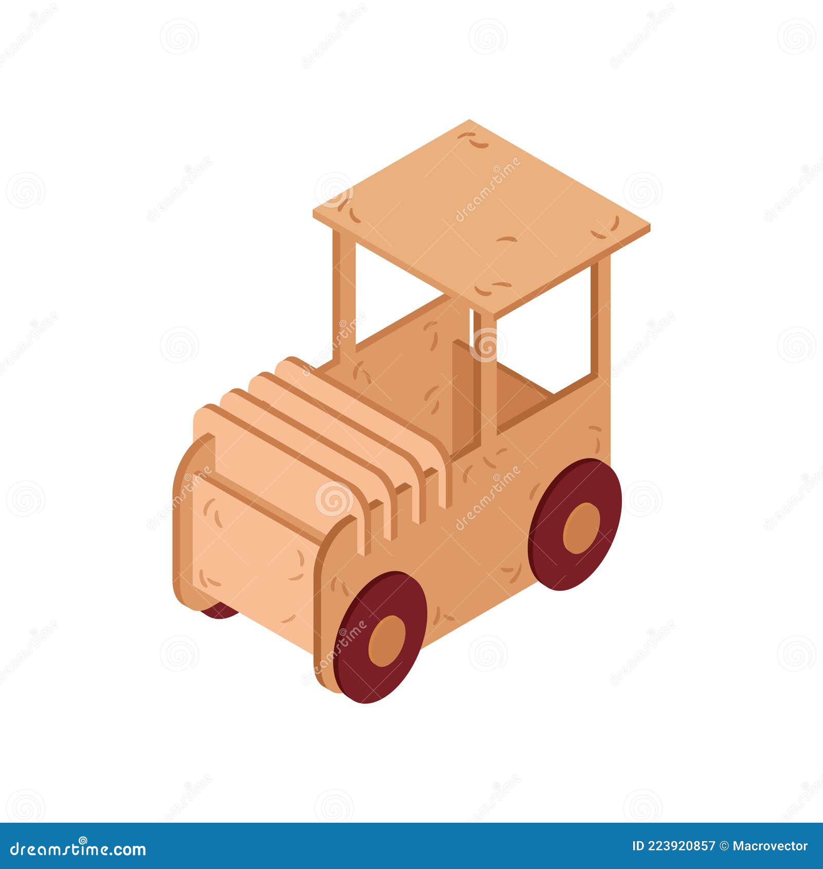 Cardboard Car Icon stock vector. Illustration of young - 223920857