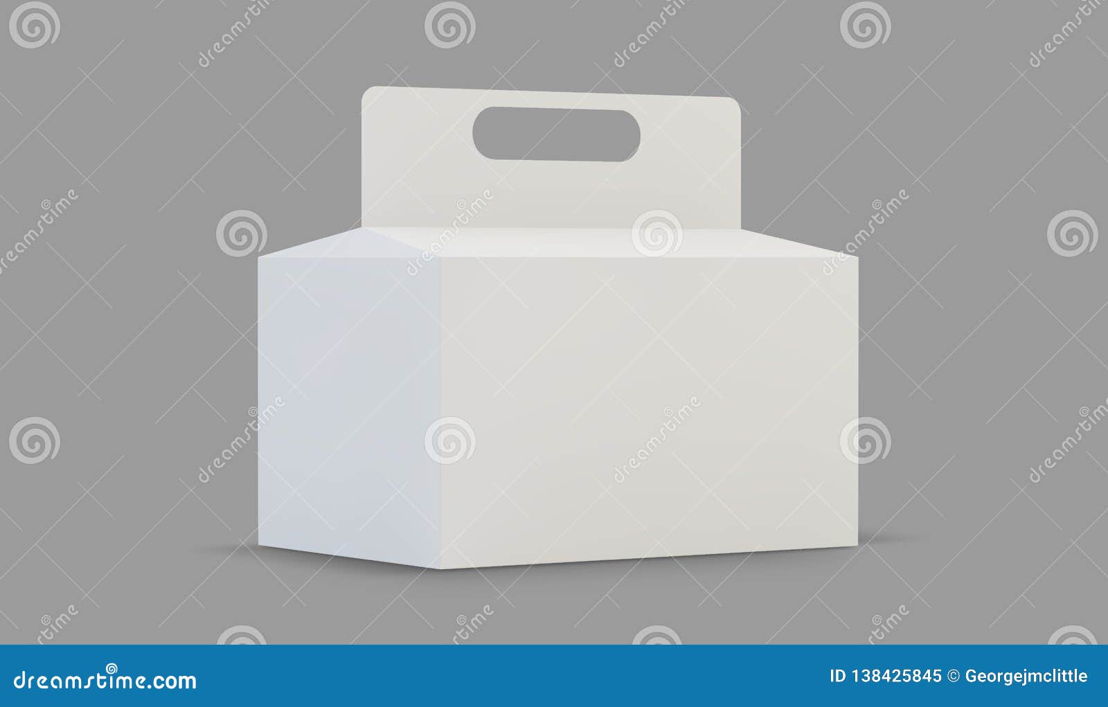 Cardboard Carry Packaging Box Mockup Stock Illustration - Illustration ...