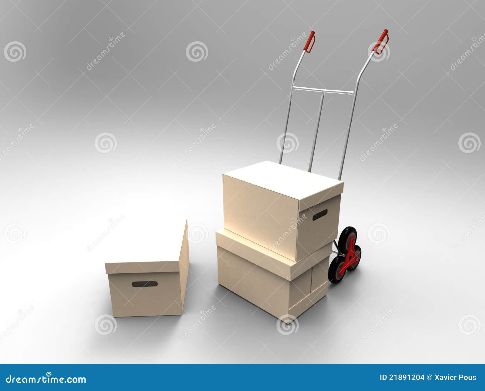 Cardboard And Cart Royalty-Free Illustration | CartoonDealer.com #21891204